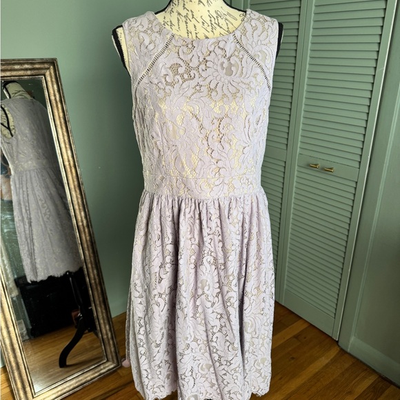 Eliza J | Dresses | Eliza J Lavender Lace Midi Dress | Poshmark